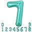 Amazon.com: TONIFUL 40 Inch Large Teal Blue Number 12 Balloons Giant ...