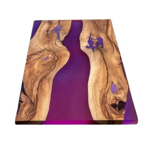 Amazon.com: Purple River Epoxy Table, Custom Epoxy Resin Handmade Table ...