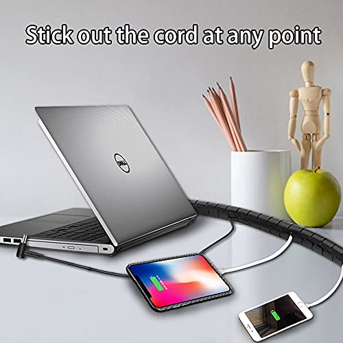 Cable Conduit Black, Cable Organiser, 2 Pieces Universal Cable ...