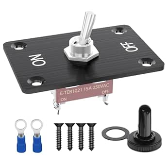 Heavy Duty Toggle Switch 12V DC 30A Waterproof Toggle Switch 2 Pin ON ...