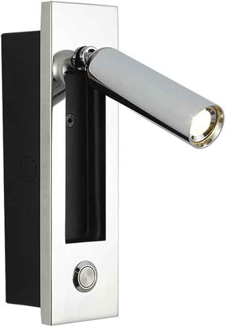 LED Flush Mount Wall Reading Light Bedside Recessed Wall Lamp Hardwired ...