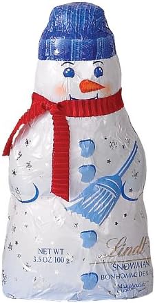 Amazon.com : Lindt Milk Chocolate Holiday Snowman, Hollow, 3.5 Ounce ...