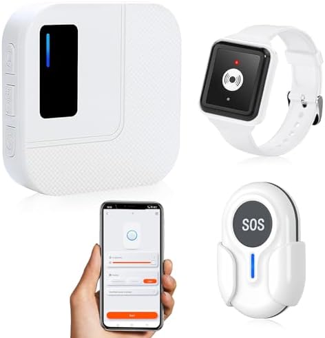 DAYTECH Tuya WiFi Smart Wrist Call Button, Wireless Watch Panic Button ...