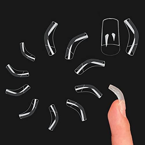Amazon.com: NOVO OVO Curved Nail Tips Press on Full Cover, Extra Curve ...