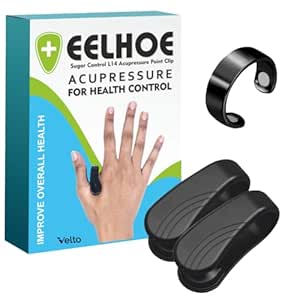 VELTO Blood Sugar & Blood Pressure Control Ring and LI4 Acupressure ...