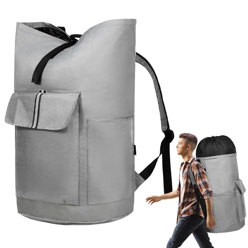 BeeGreen Grey-Laundry-Bag-Backpack-Extra-Large-Heavy-Duty, 125L ...