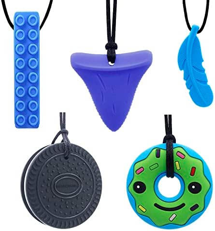Amazon.com: Chew Necklace by GNAWRISHING, 5 Pieces Sensory Chew ...