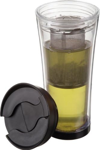 Amazon.com | Trudeau Tea Mendous Tea Tumbler, Clear, 16-Ounce: Travel ...