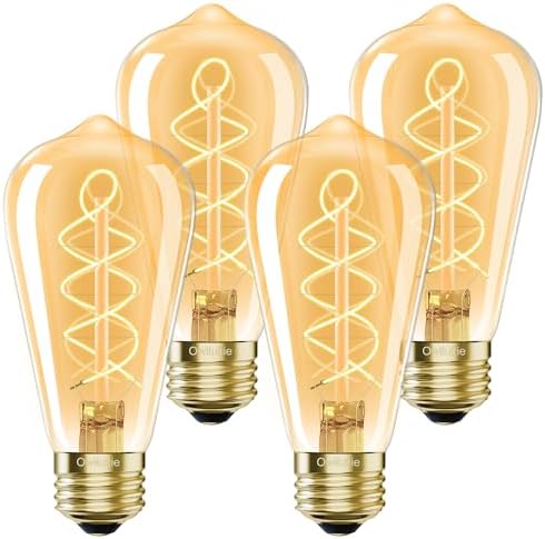 Amazon.com: LED Dimmable Edison Light Bulbs 4W, 2200K-2400K Warm White ...