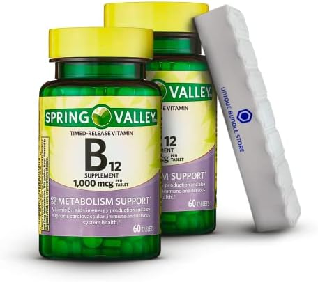 Amazon.com: Spring Valley, B12 1000 mcg, Timed-Release Tablets Dietary ...