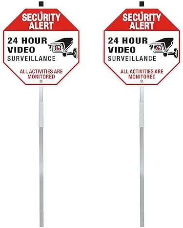 Amazon.com: Security Alert 24 Hour Video Surveillance Sign All ...
