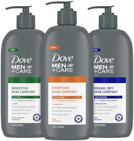 Amazon.com : Dove Hand & Body Lotion, Men+Care Variety Pack – Rough Dry ...