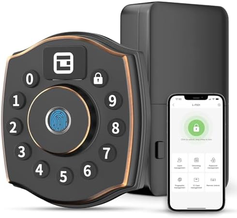 Amazon.com: Luston Slim Smart Lock Front Door Stainless Steel ...