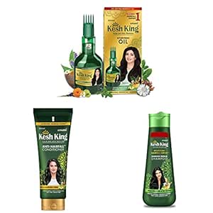 Buy Kesh King Ayurvedic Anti Hairfall Hair Oil, 300ml & Kesh King Scalp and Hair Medicine Anti ...