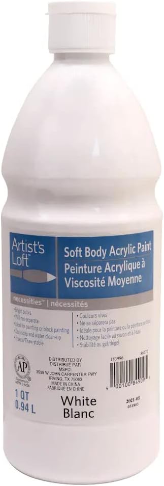Amazon.com: Artist's Loft Soft Body Acrylic Paint, 32 White (Pack 1)