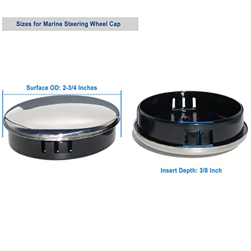 Duthyvea 2Pcs Boat Steering Wheel Center Cap for 2-1/2" Hole 5 Spoke ...