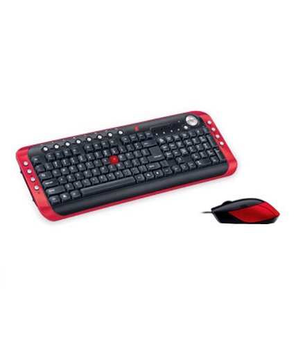 iBall Cherry V9 USB Multimedia Keyboard with Optical Mouse Deskset ...