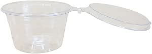 Amazon.com: PET- Clear Plastic Disposable Dipping Cups With Lids ...