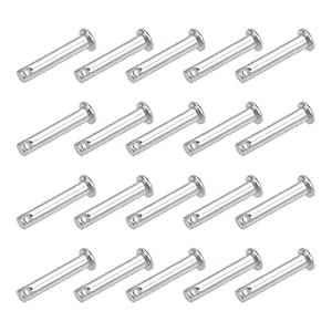uxcell Single Hole Clevis Pins - 5mm X 25mm Flat Head 304 Stainless ...