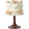 Amazon.com | Kanwone 8-Inch Cake Stand, Ceramic Cake Plate with Acacia ...