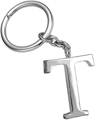 Amazon.com: Monnel Z540_B Silver Adorable Alphabet Initial Letter T ...