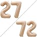 Amazon.com: GOER 42 Inch Caramel Number 27 Number 72 Balloons,Jumbo ...