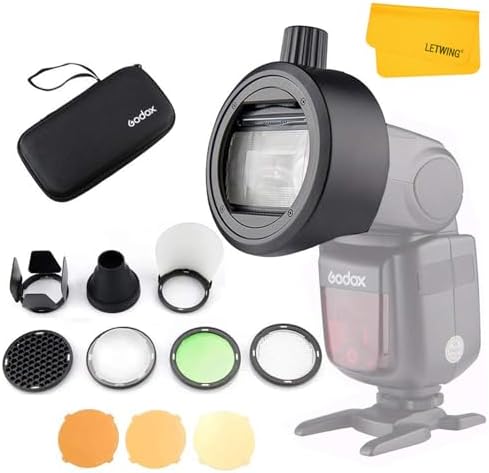 Amazon.com : Godox AK-R1 Round Head Accessories Kit & Godox S-R1 Flash ...