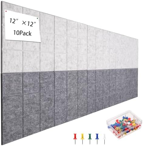 Amazon.com : 9 Pack Felt Bulletin Boards 11.8" X 11.8", 1/2" Thick Felt ...