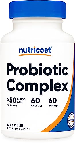 Nutricost Probiotic Complex - 50 Billion CFU, 60 Capsules - Probiotic ...