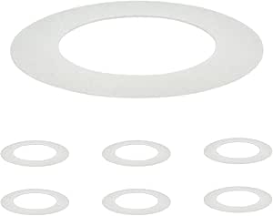 Lighting Plastics of Minnesota 6 Pack White Goof Trim Ring for 4"" Inch ...