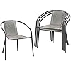 Amazon.com: TANGJEAMER 4 Pack Indoor-Outdoor Patio Stackable Rattan ...