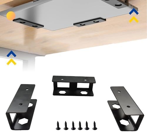 Amazon.com: Niciksty Under Desk Laptop Mount, Metal Under Desk Shelf ...