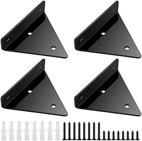 Amazon.com: wugongshan 4 Pcs Floating Shelf Brackets, Heavy Duty Hidden ...