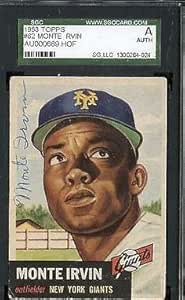 Amazon.com: 1953 Topps #62 Monte Monty Irvin New York Giants Signed SGC ...