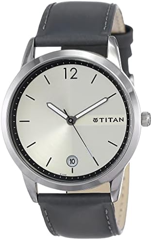 Titan Men's Classic White Dial Analog Watch: Gradient Dial & Sleek ...