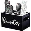 Amazon.com: ESEHGS Wooden TV Remote Holder - Caddy with 2 Compartments ...