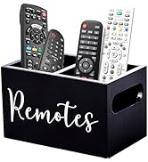 Amazon.com: ESEHGS Wooden TV Remote Holder - Caddy with 2 Compartments ...