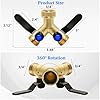 Amazon.com: Brass Hose Splitter 2 Way Heavy Duty, Garden Hose Splitter ...