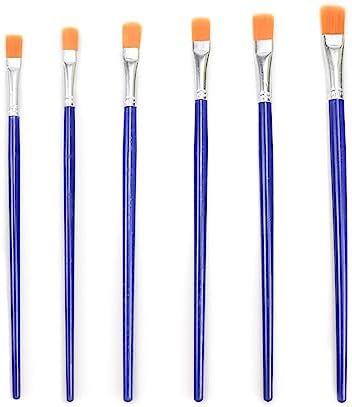 6Pcs Small Paint Brushes for Kids, Art Paint Brushes Set, Nylon Acrylic ...