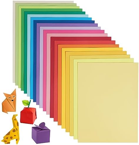 Origami Paper 180 Sheets, 20 Bright Colors A4 80gsm Double-Sided ...