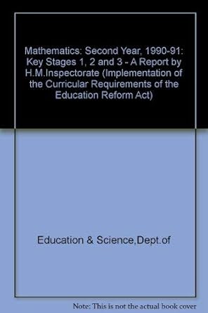 Amazon.com: Mathematics: Key Stages 1,2 and 3: A Report by H M ...