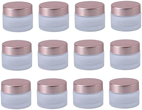 Amazon.com: 6 Pack Glass Cream Jars, 30ml(1oz) Frosted Clear Glass Jar ...
