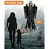 Amazon.com : COOLWUFAN Halloween Flying Scarecrow Ghost with Metal Pole ...