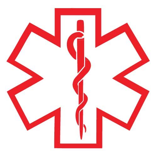Star of Life Medical EMS Vinyl Sticker Decal-Red-4 Inch : Amazon.in ...