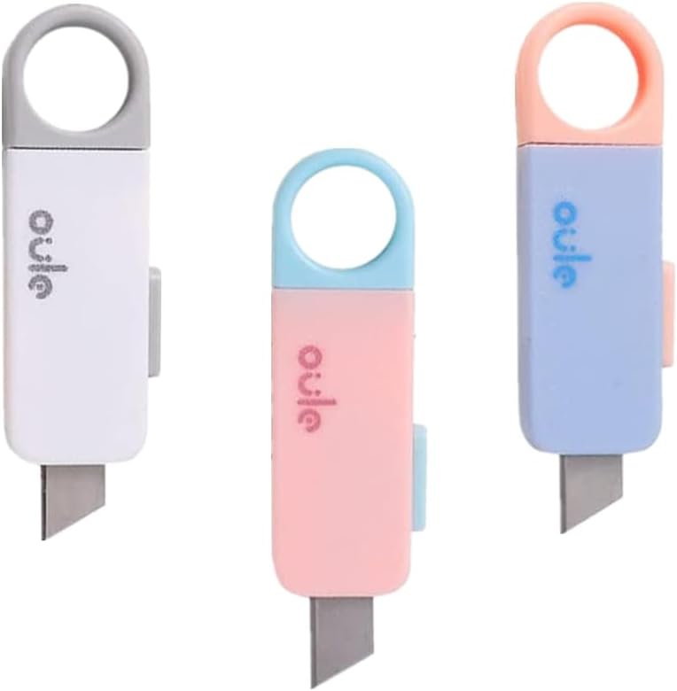 Amazon.com: YARZFERI 3 PCS Mini Box Cutter Retractable Utility Knife ...