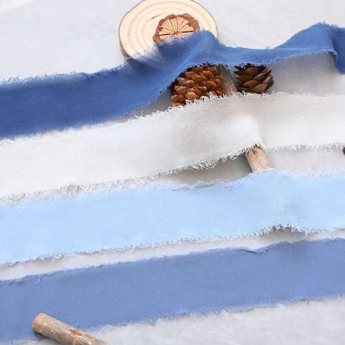 Amazon.com: Sifleur Chiffon Ribbon, Royal Blue Graduation Ribbons, 1.5 ...