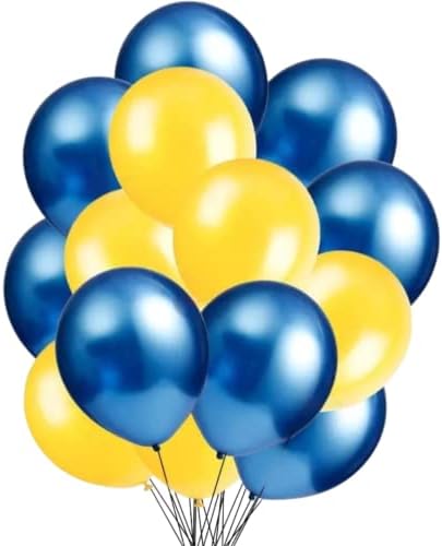 Flyloons Blue Yellow Balloons for Birthday decoration party celebration ...