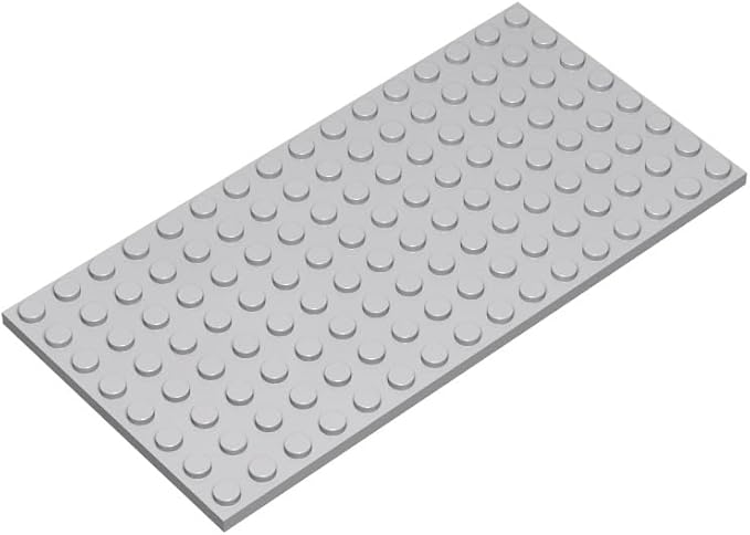 Amazon.com: Plwooyur Classic Light Gray Plates Bulk, 8x16 Light Gray ...