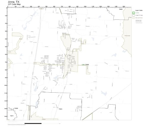 ZIP Code Wall Map of Anna, TX ZIP Code Map Laminated: Amazon.com ...