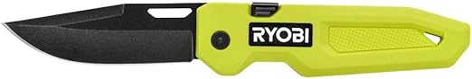 Amazon.com: RYOBI Folding Pocket Knife One Handed Opening/closing ...